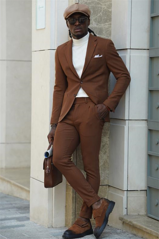 Angus Newest Sage Notched Lapel Two Pieces Prom Suits